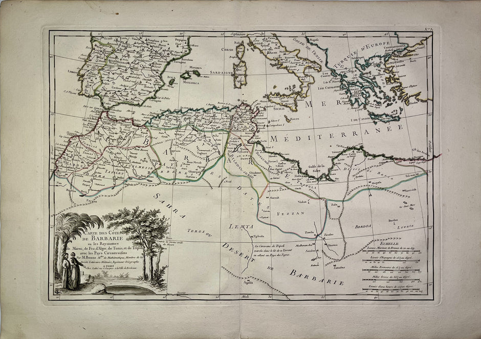 Antique map of the Maghreb: sale of historical maps – Votre Carte Ancienne