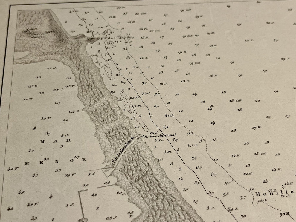 Antique nautical chart of Cape Palos and the Hormigas Islands - Spain ...
