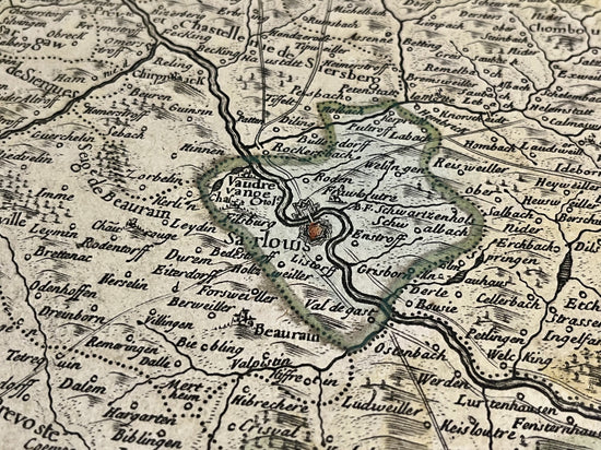 Antique map of German Lorraine by H. Sengre - ca. 1690 – Votre Carte ...