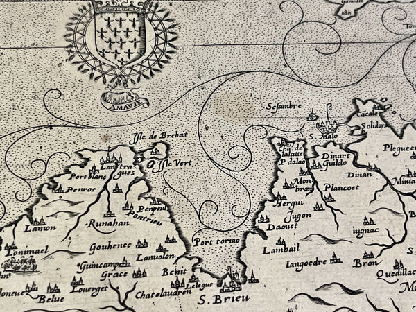 Carte ancienne du Pays Armorique par J. Leclerc - ca. 1620 – Votre ...