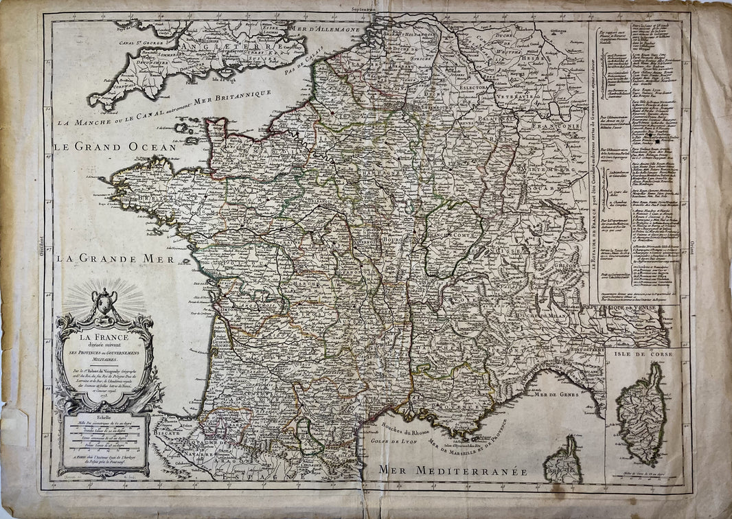 Antique map of France: sale of historical maps – Votre Carte Ancienne