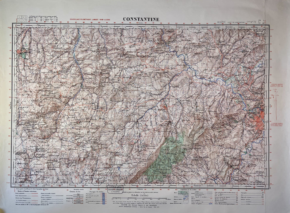 Carte ancienne de l'Algérie, région de Constantine – Votre Carte Ancienne