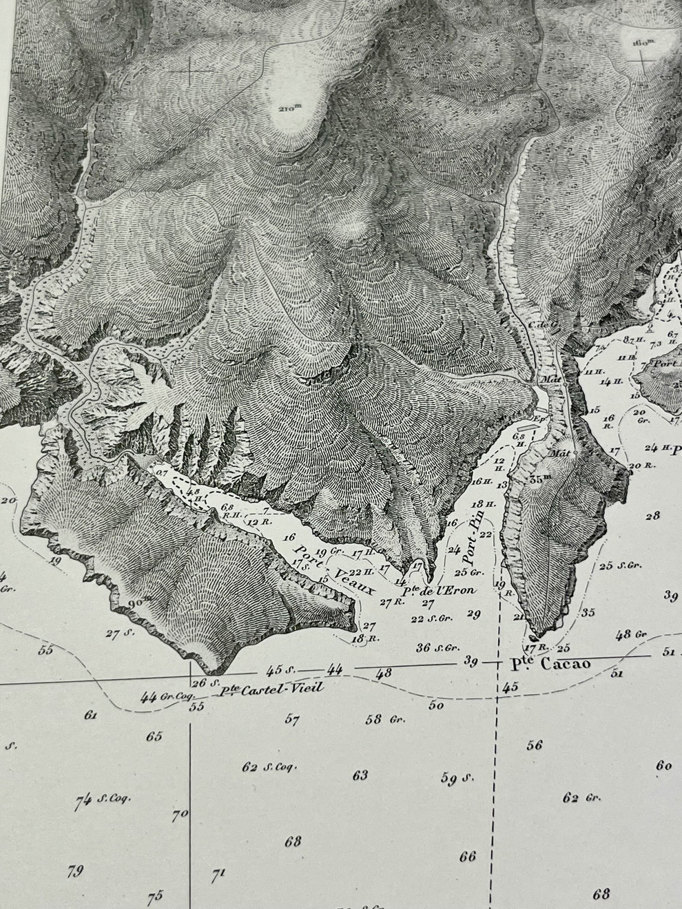 Antique nautical chart of the bay of Cassis – Votre Carte Ancienne