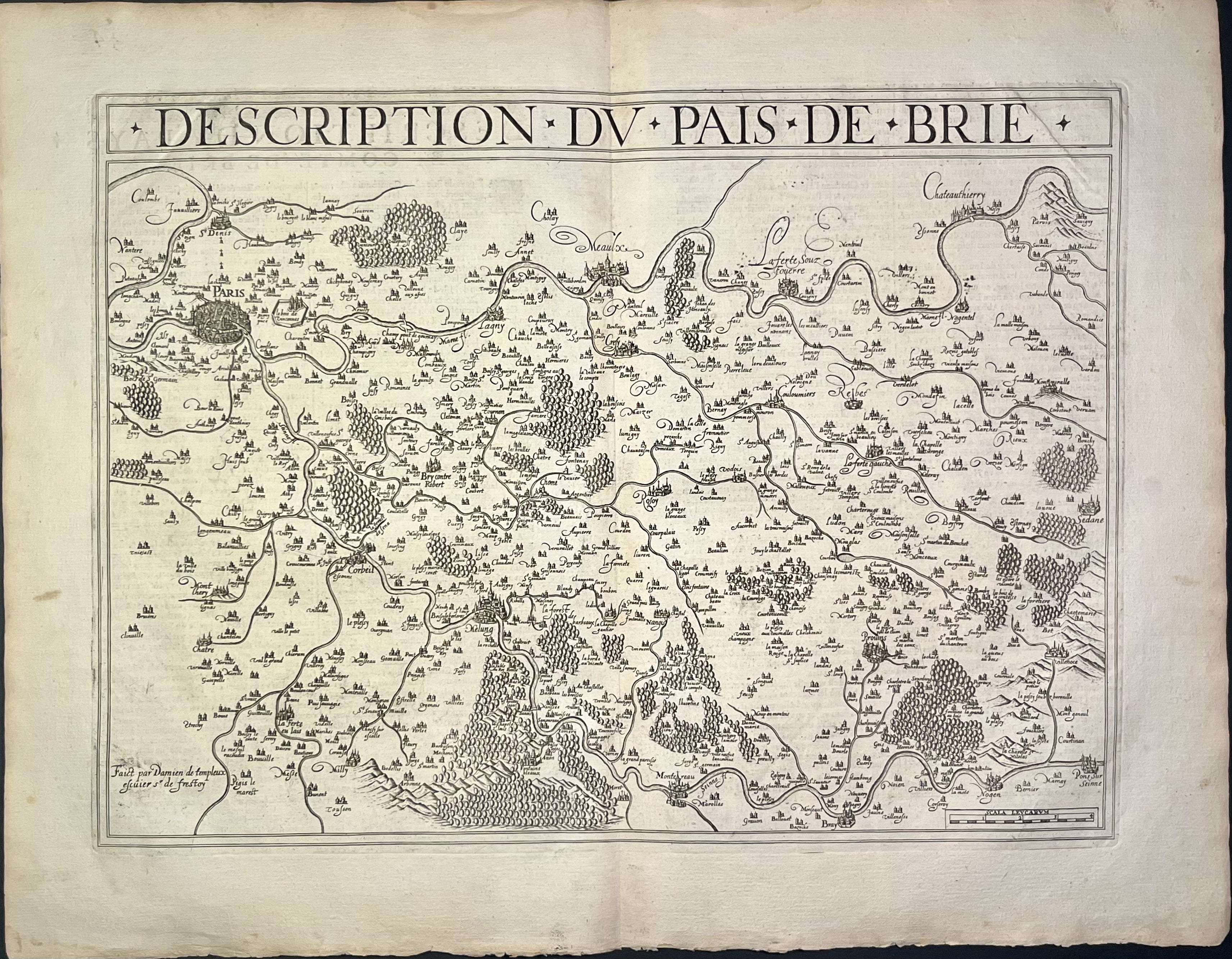 Antique map of the Brie region by D. de Templeux - ca. 1650 – Votre ...