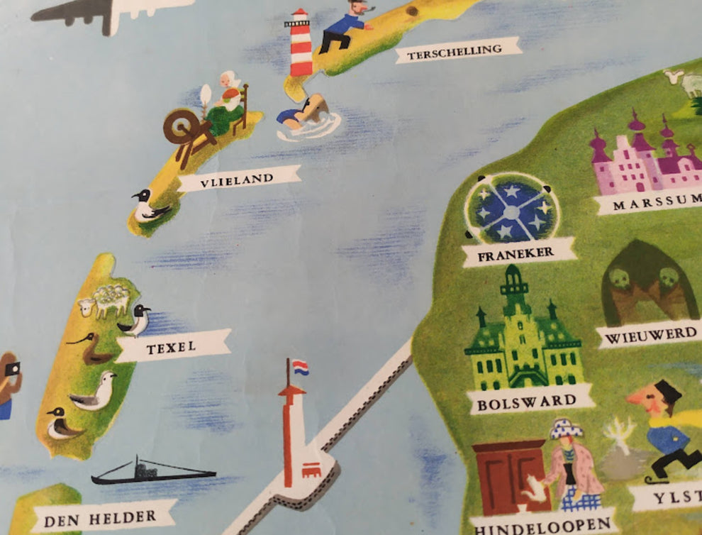 Illustrated tourist poster of the Benelux countries - ca. 1950 – Votre ...